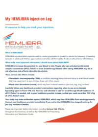 HEMLIBRA® (emicizumab-kxwh) Downloadable Resources